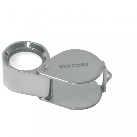 Loupe pliante simple lentille - Grossissement x10 - Topo Maroc